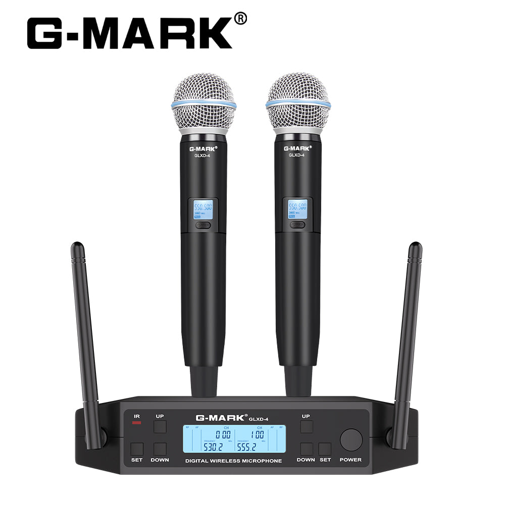 Microphone Wireless G-MARK GLXD4 Professional UHF System Handheld Mic