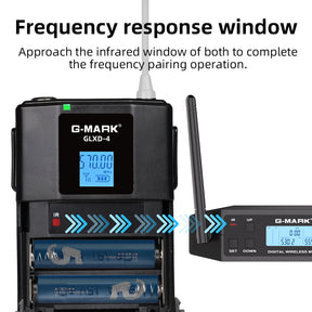Microphone Wireless G-MARK GLXD4 Professional UHF System Lavalier Mic